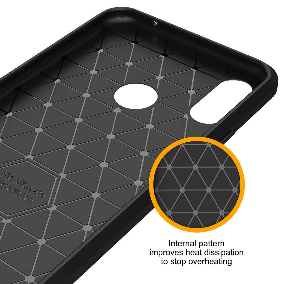 Flexi Slim Carbon Fibre Case for Huawei Nova 3i (Black)